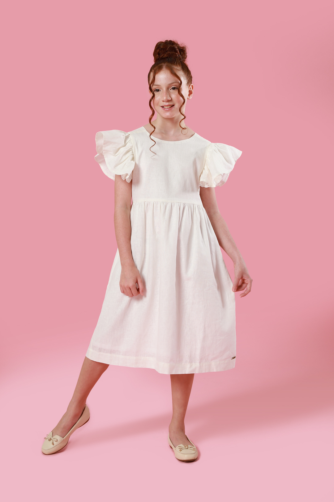 Vestido Isadora Linho – Catarina for Girls